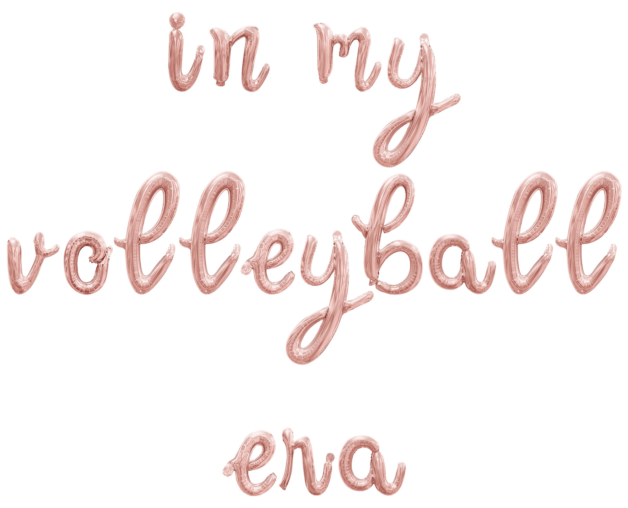 Cursive Script Letter Balloons - IN MY VOLLEYBALL ERA 16" Inch Alphabet ...