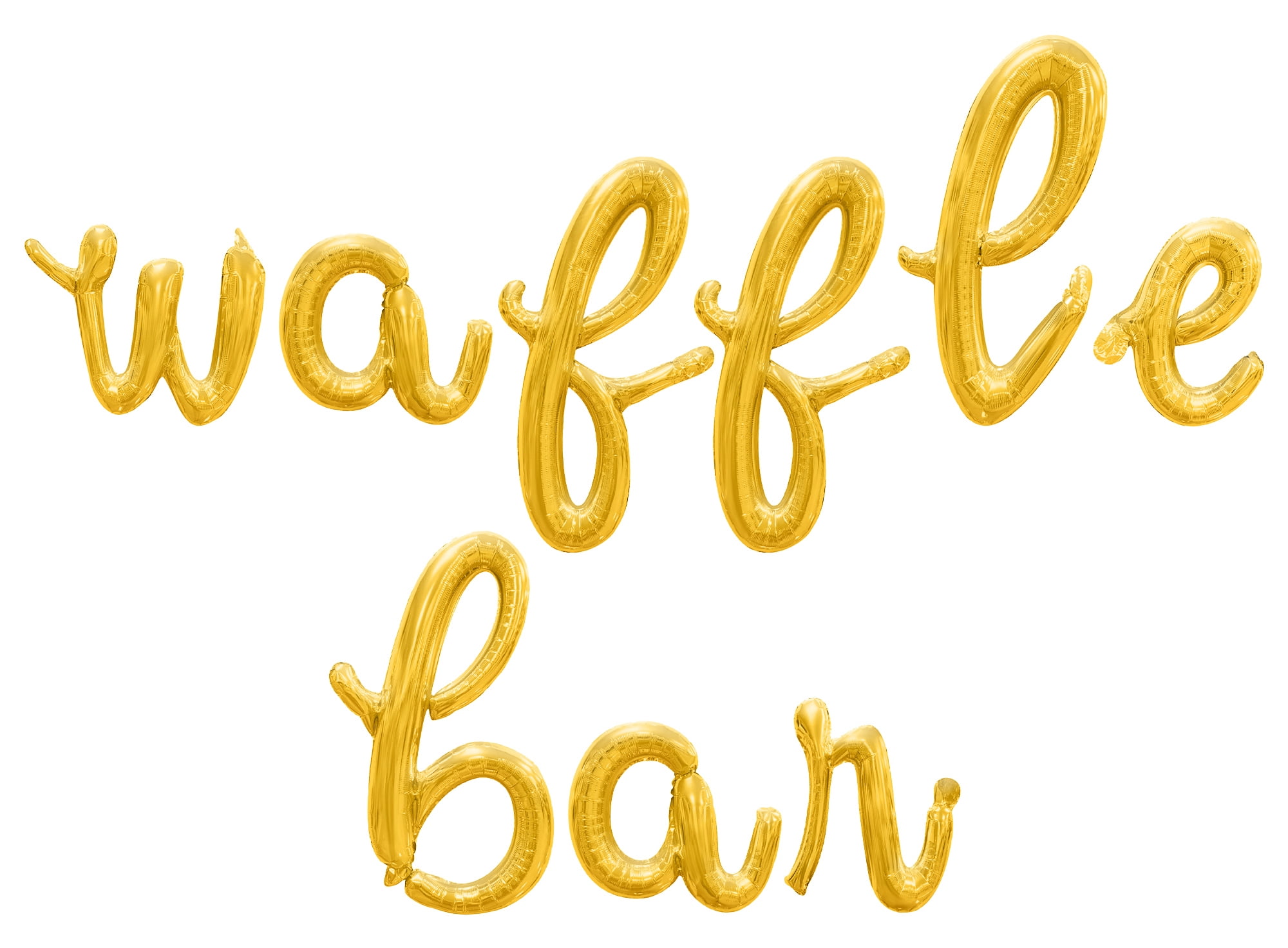 Cursive Script Letter Balloons - WAFFLE BAR 16" Inch Alphabet Letters ...