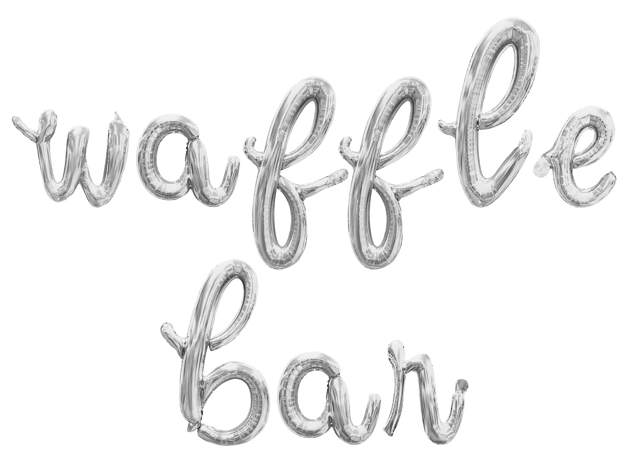 Cursive Script Letter Balloons - WAFFLE BAR 16" Inch Alphabet Letters ...