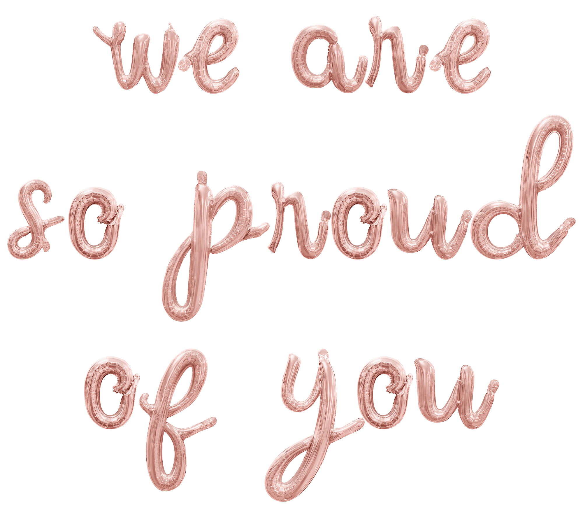 Cursive Script Letter Balloons - WE ARE SO PROUD OF YOU 16" Inch ...