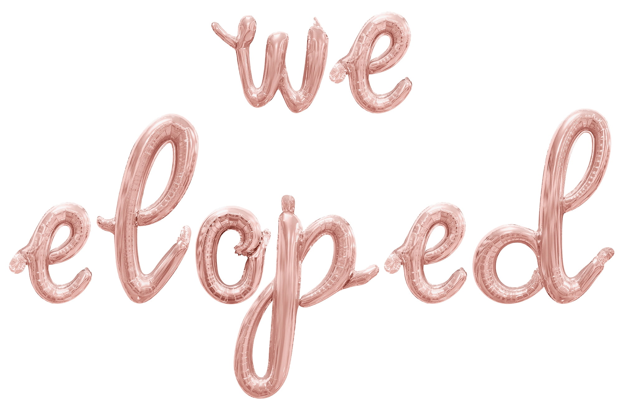 Cursive Script Letter Balloons - WE ELOPED 16" Inch Alphabet Letters ...