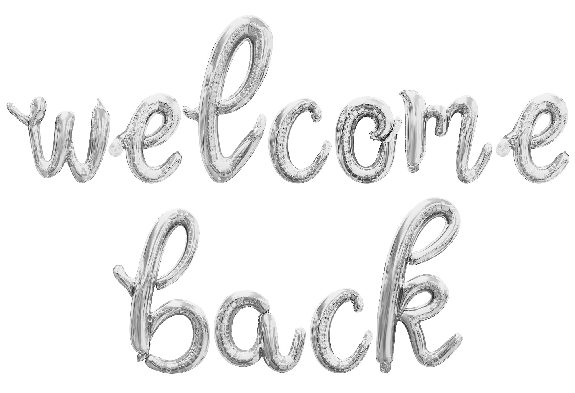 Cursive Script Letter Balloons - WELCOME BACK 16" Inch Alphabet Letters ...
