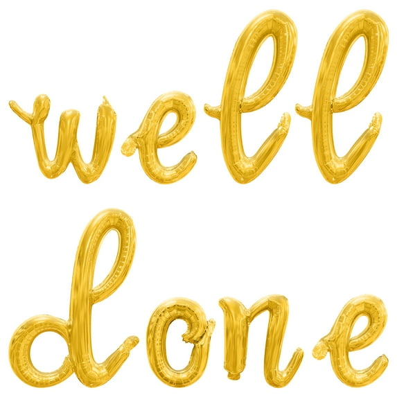 Cursive Script Letter Balloons - WELL DONE 16" Inch Alphabet Letters ...