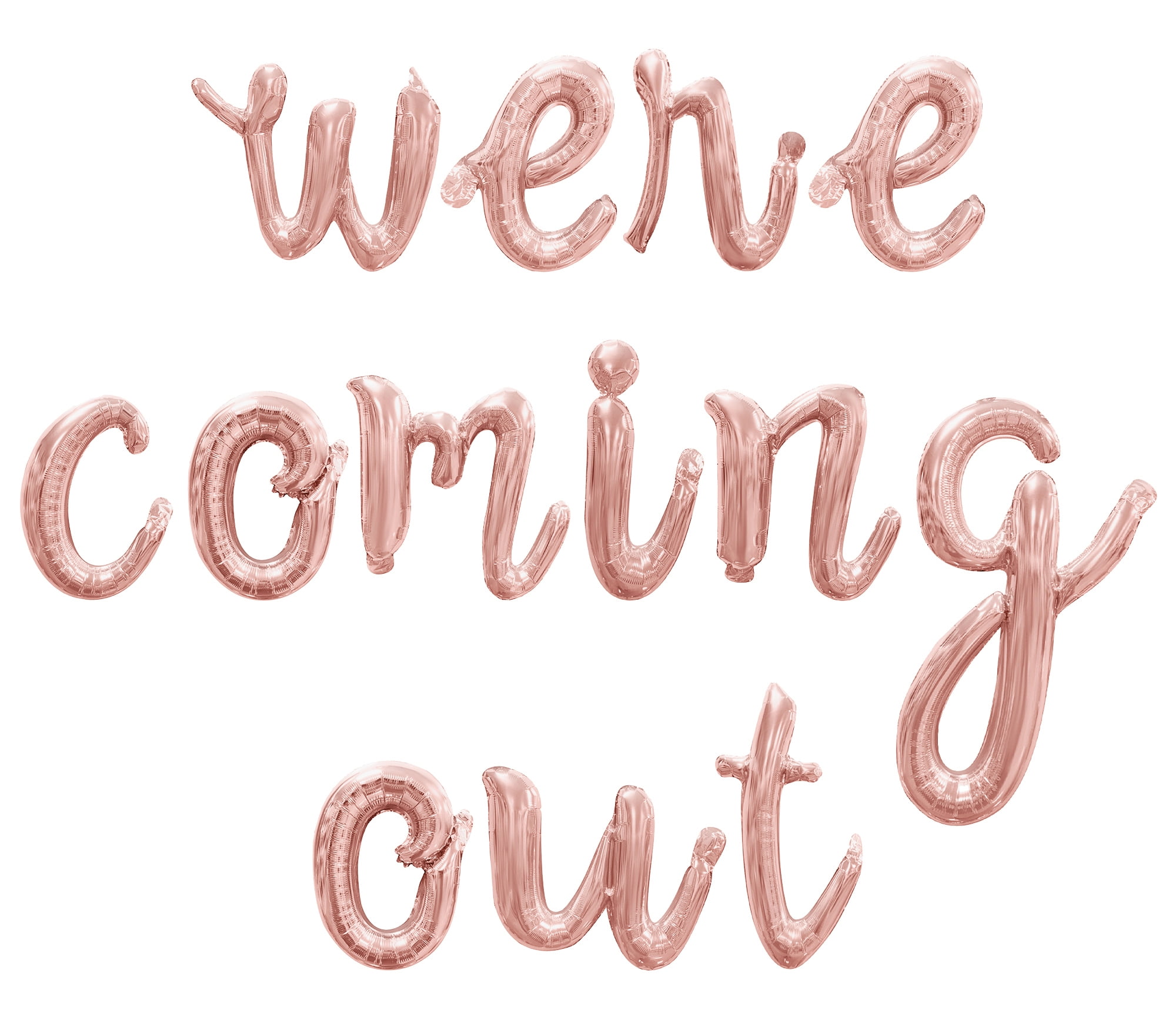 Cursive Script Letter Balloons - WERE COMING OUT 16" Inch Alphabet ...