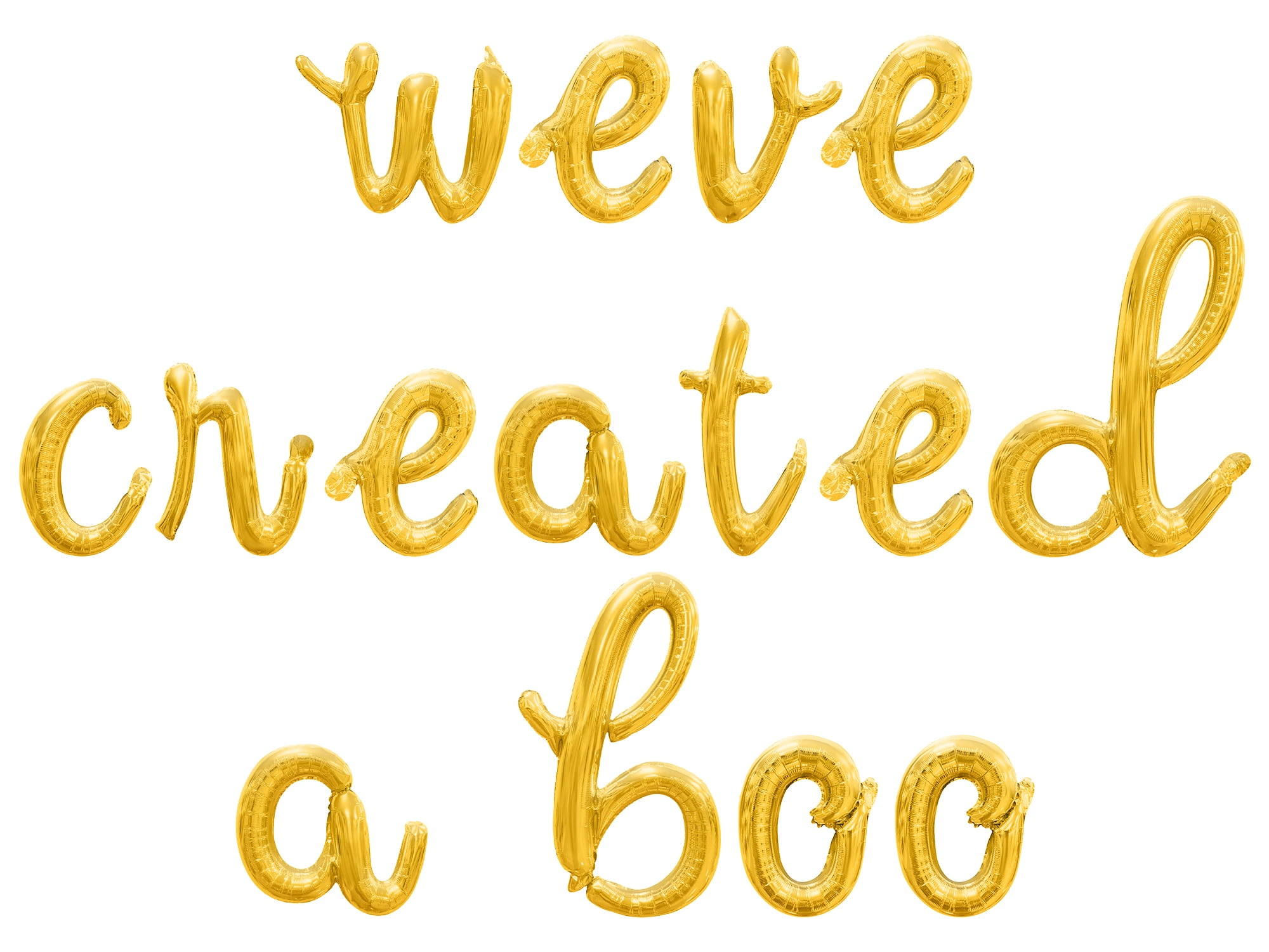 Cursive Script Letter Balloons - WEVE CREATED A BOO 16" Inch Alphabet ...