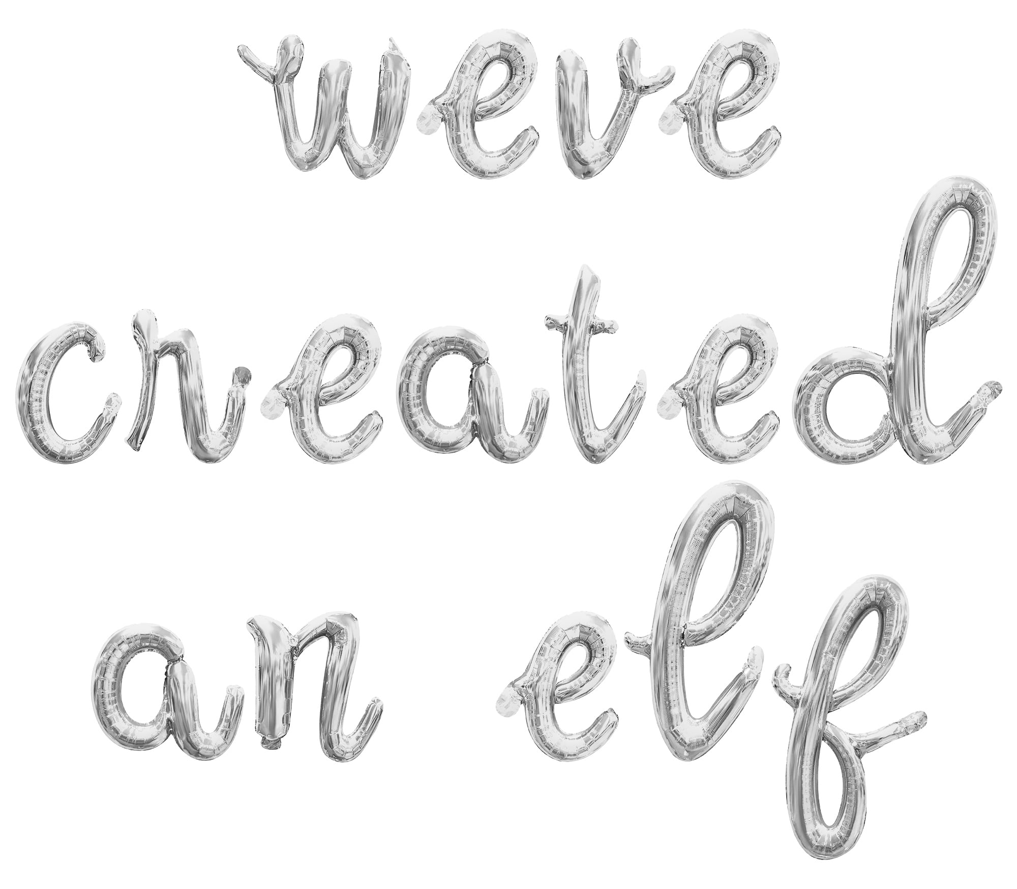 Cursive Script Letter Balloons - WEVE CREATED AN ELF 16" Inch Alphabet ...