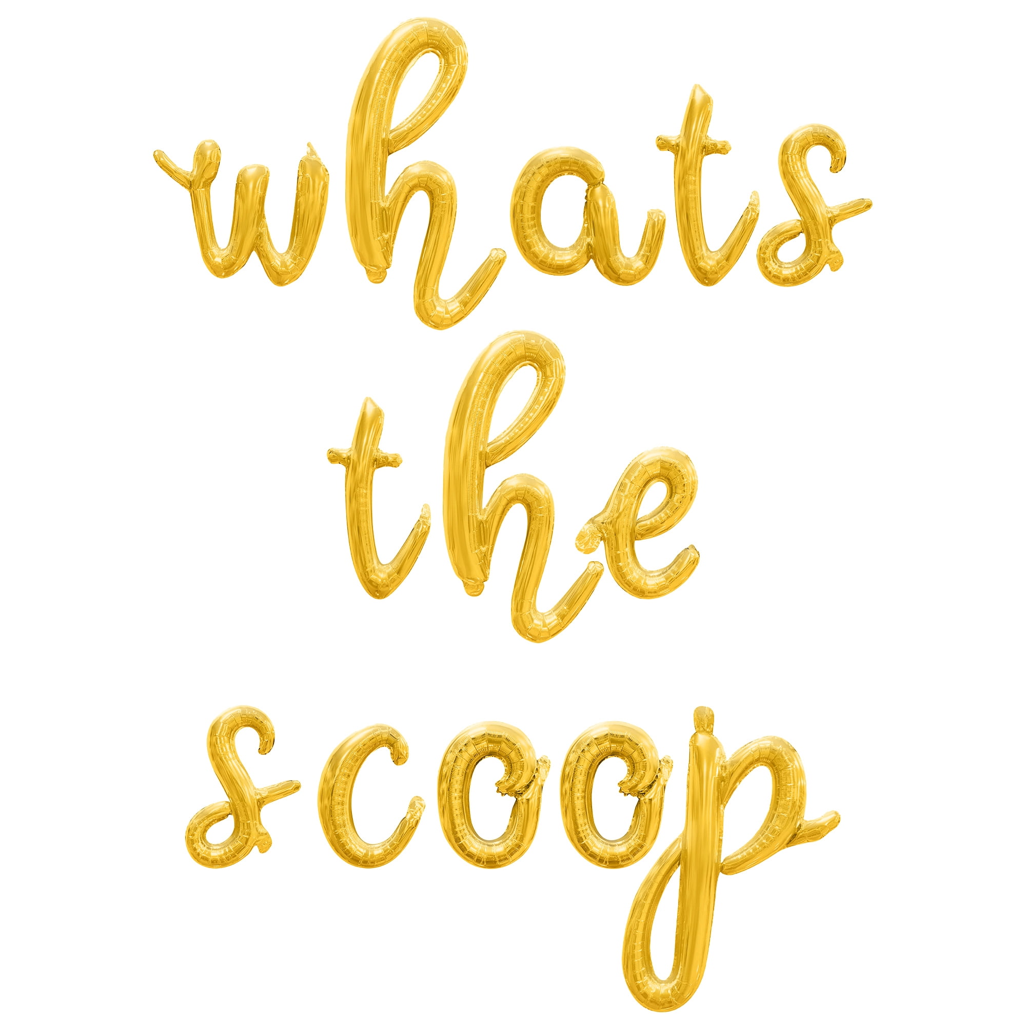 Cursive Script Letter Balloons - WHATS THE SCOOP 16" Inch Alphabet ...