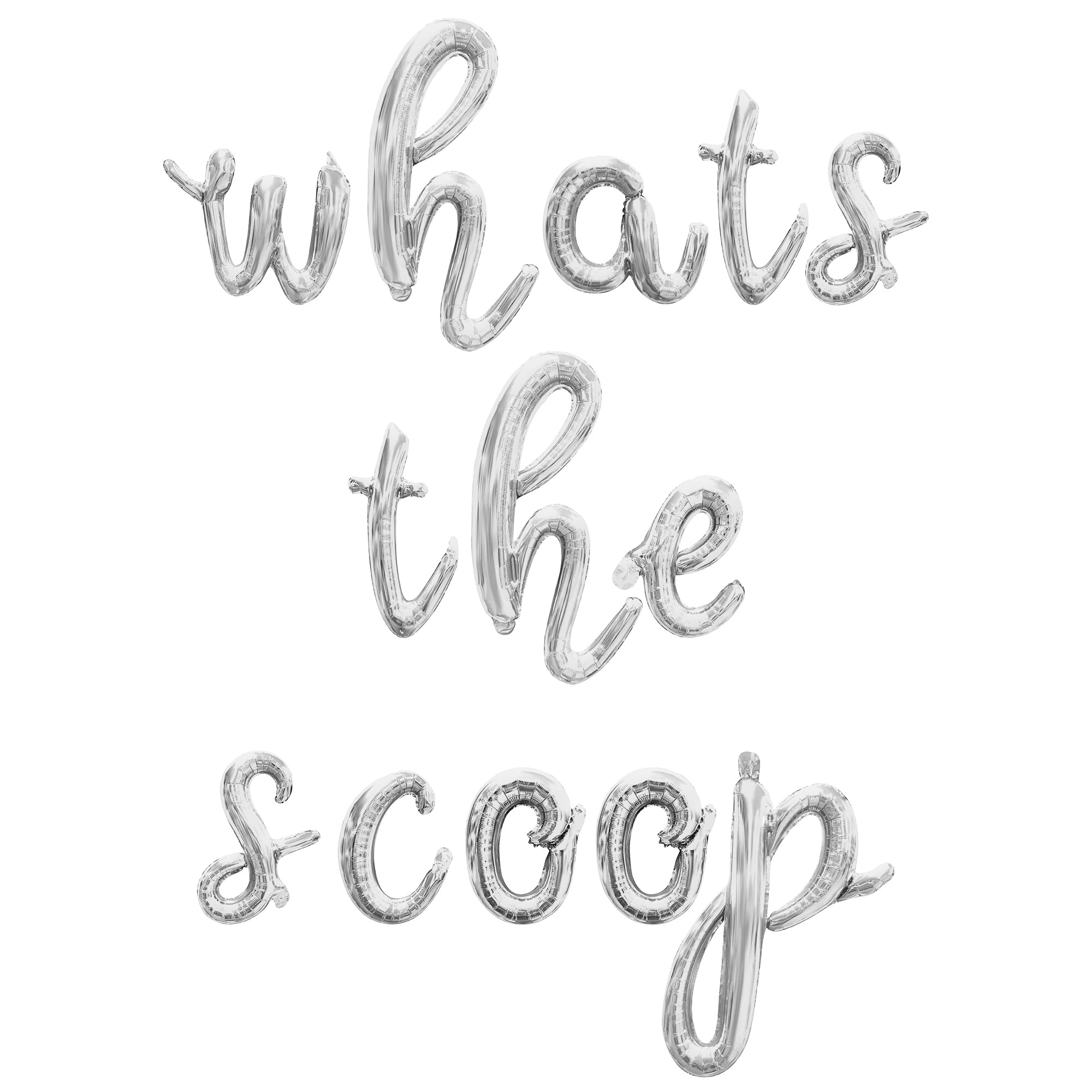 Cursive Script Letter Balloons - WHATS THE SCOOP 16" Inch Alphabet ...