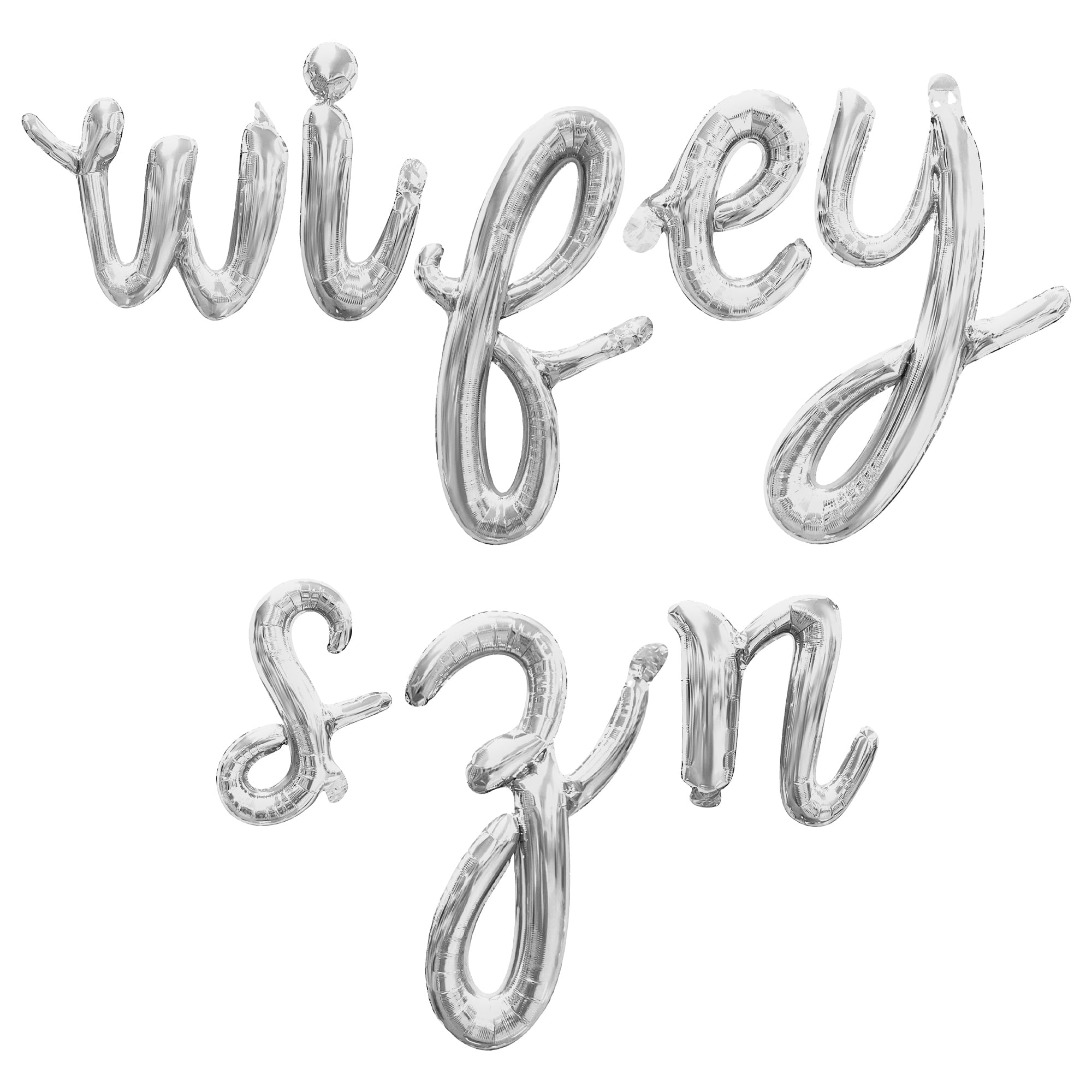 Cursive Script Letter Balloons - WIFEY SZN 16" Inch Alphabet Letters ...