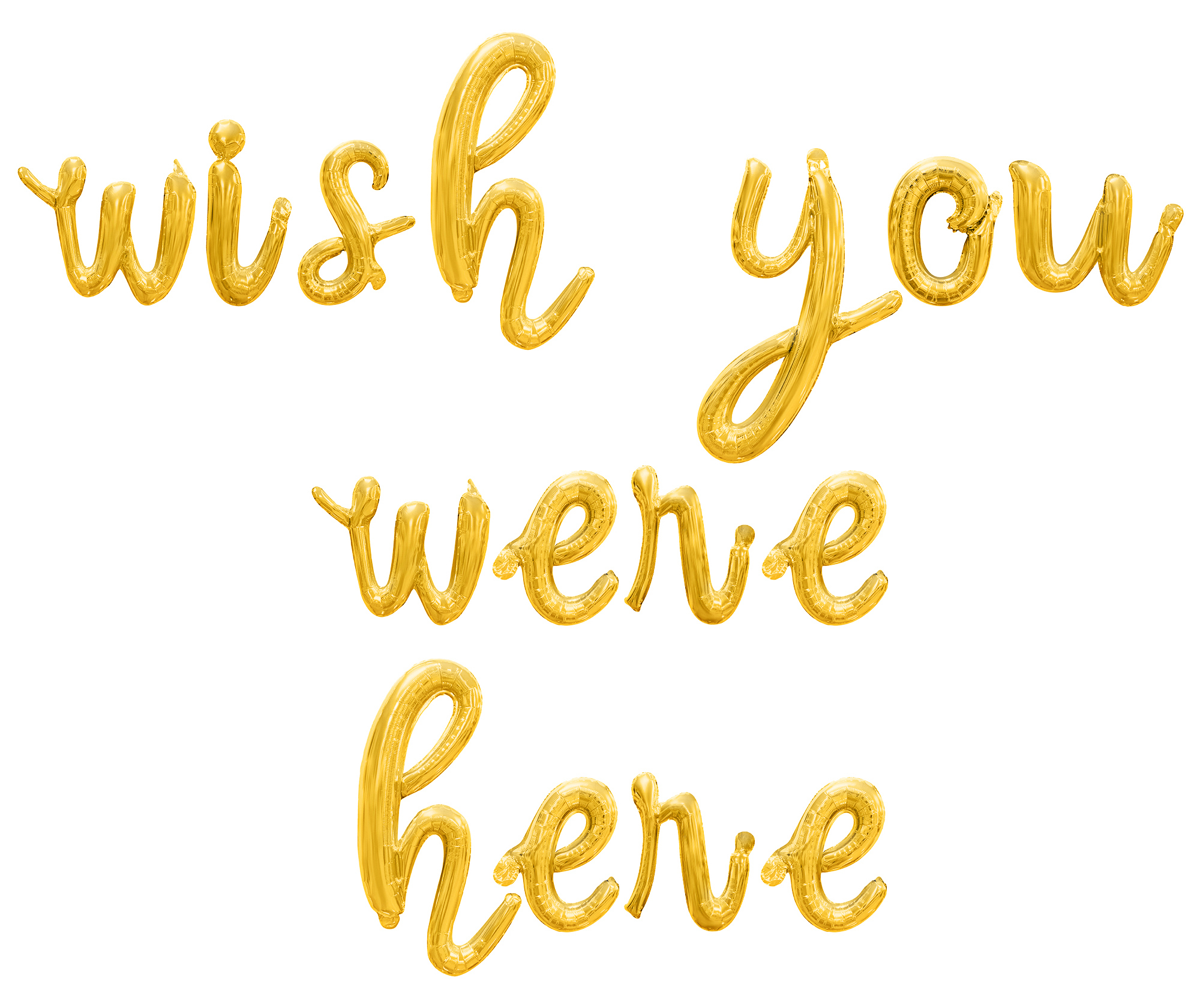 Cursive Script Letter Balloons - WISH YOU WERE HERE 16" Inch Alphabet ...