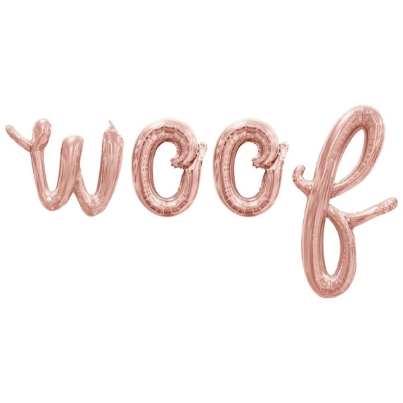 Cursive Script Letter Balloons - WOOF 16" Inch Alphabet Letters Foil ...