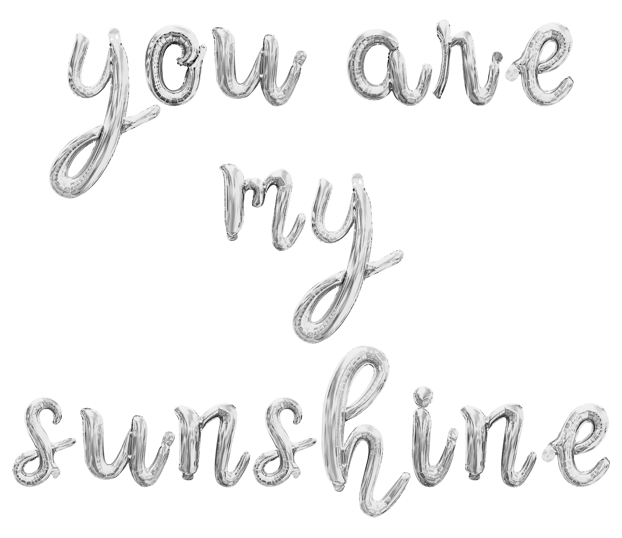 Cursive Script Letter Balloons - YOU ARE MY SUNSHINE 16" Inch Alphabet ...