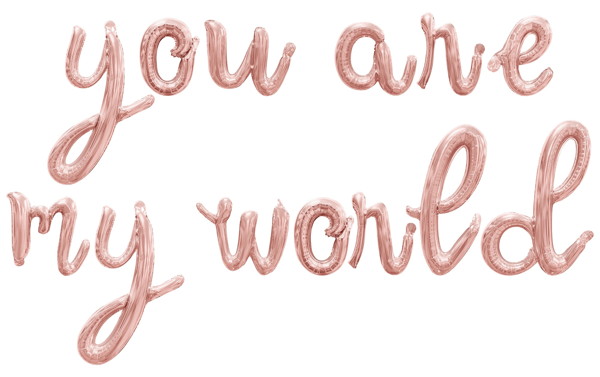 Cursive Script Letter Balloons - YOU ARE MY WORLD 16" Inch Alphabet ...