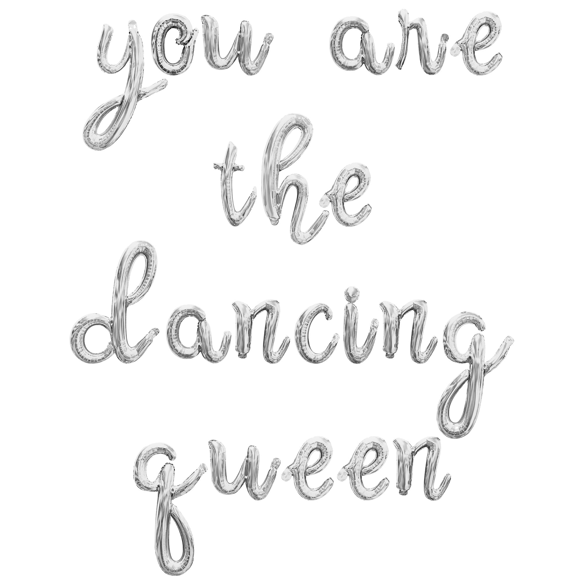 Cursive Script Letter Balloons - YOU ARE THE DANCING QUEEN 16" Inch ...