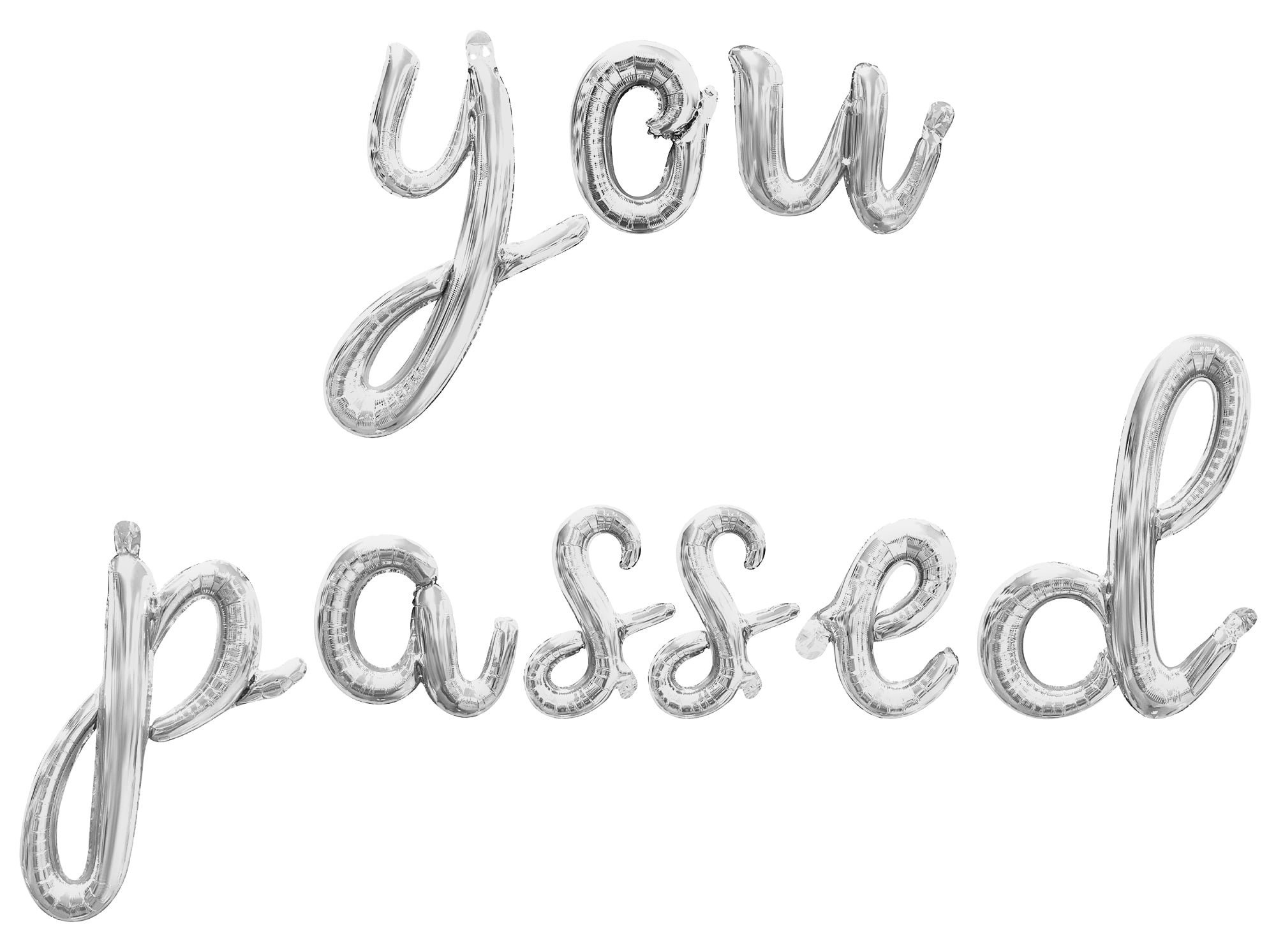 Cursive Script Letter Balloons - YOU PASSED 16" Inch Alphabet Letters ...