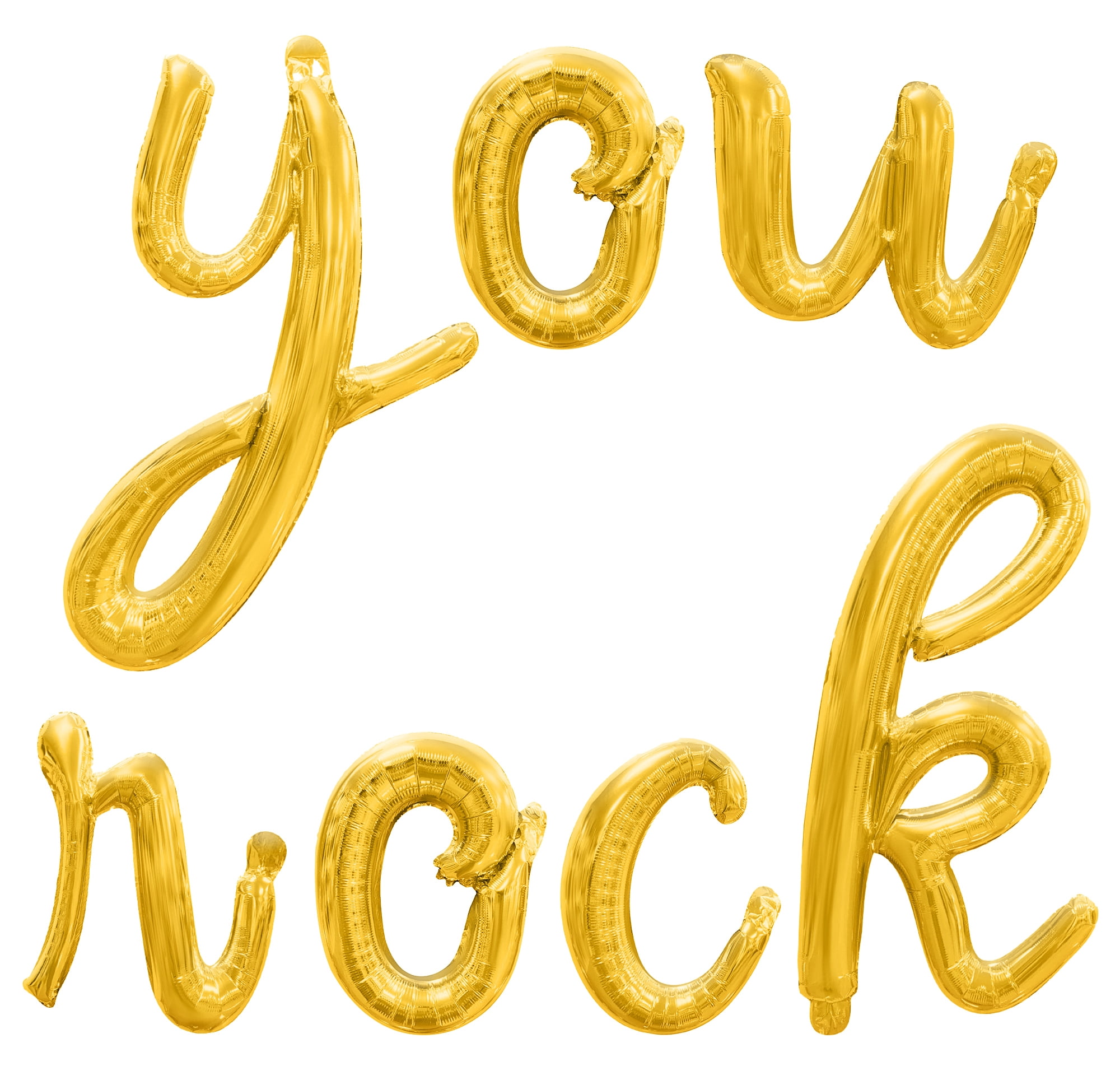 Cursive Script Letter Balloons - YOU ROCK 16" Inch Alphabet Letters ...