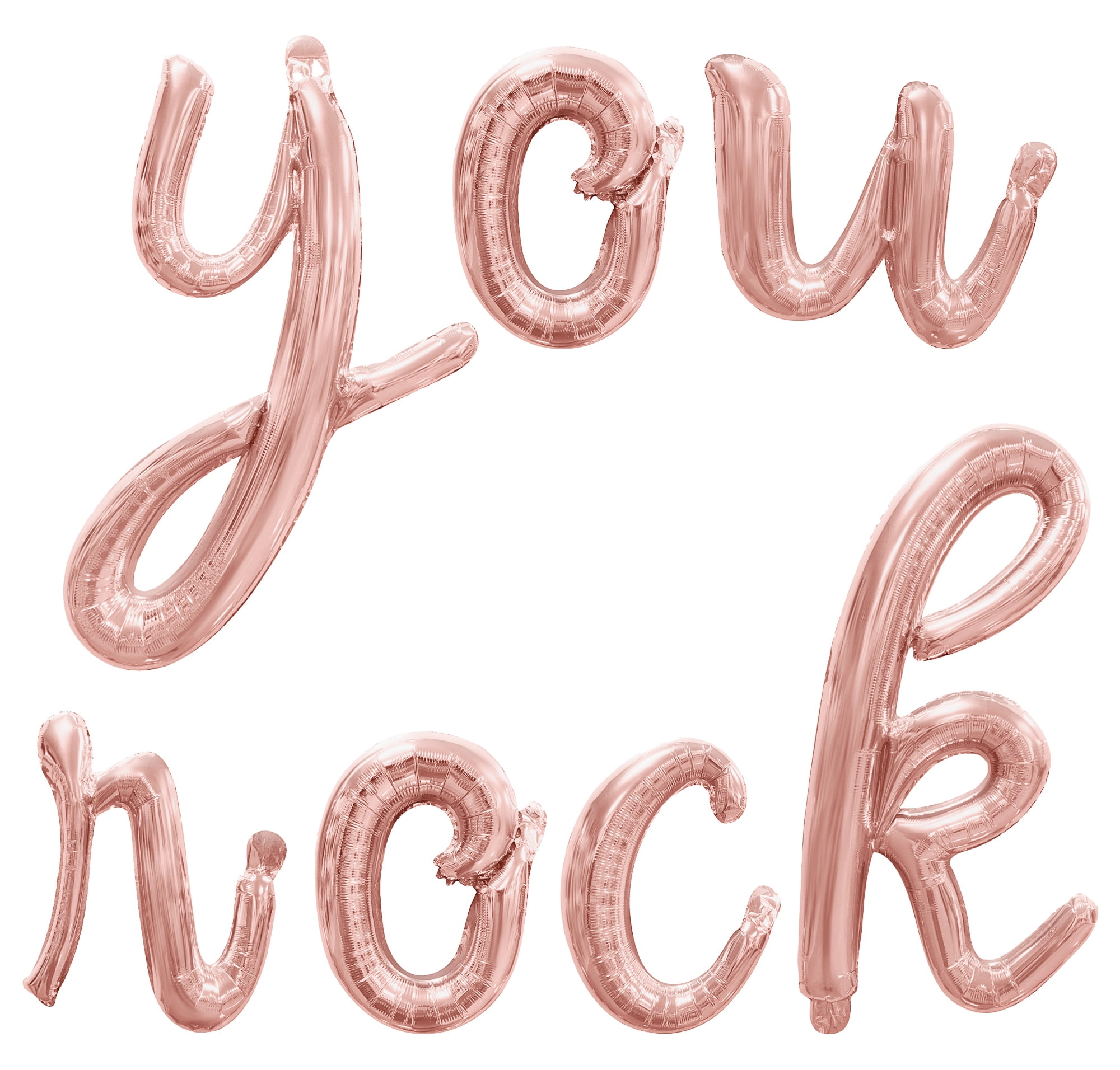 Cursive Script Letter Balloons - YOU ROCK 16" Inch Alphabet Letters ...