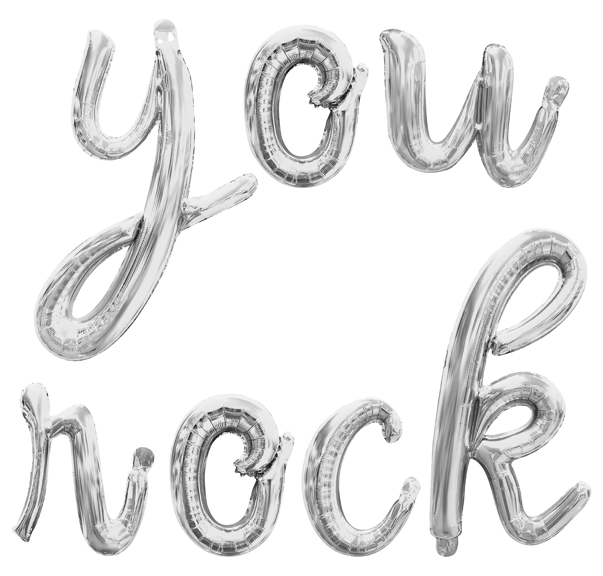 Cursive Script Letter Balloons - YOU ROCK 16" Inch Alphabet Letters ...