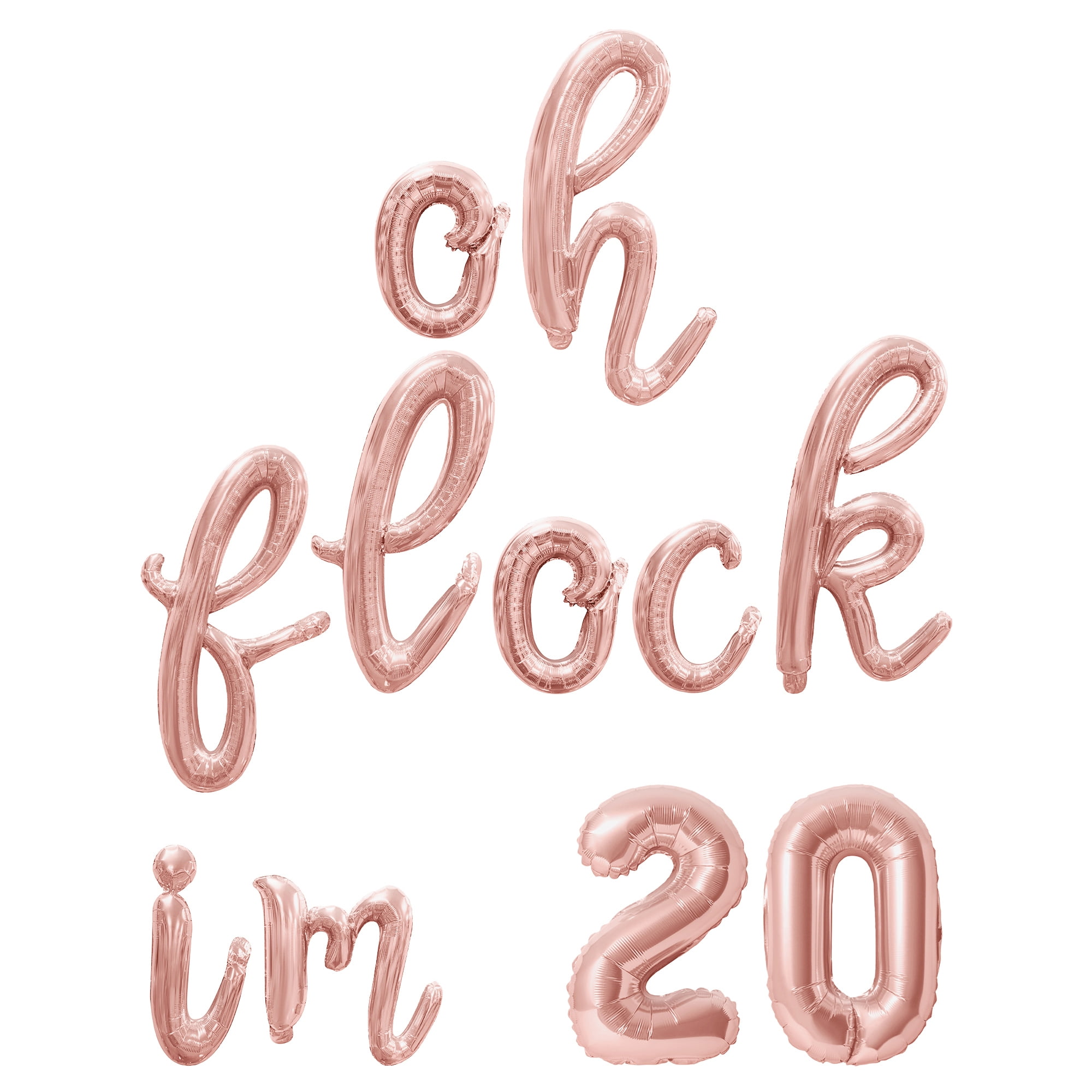 Cursive Script Letter & Number Balloons - OH FLOCK IM 20 16" Inch ...
