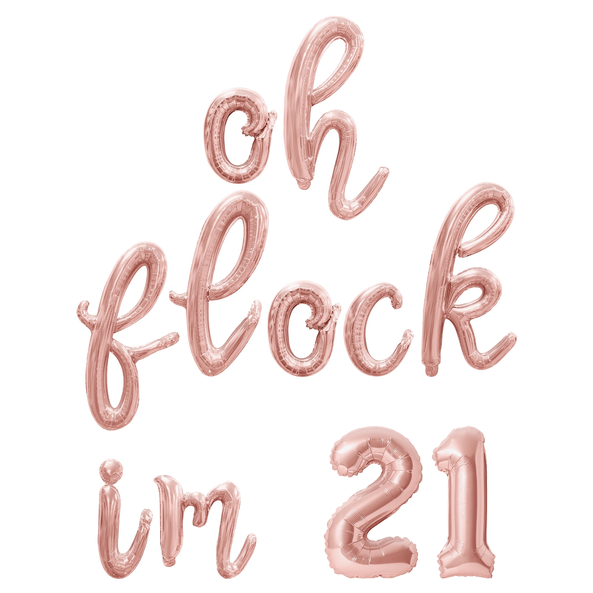 Cursive Script Letter & Number Balloons - OH FLOCK IM 21 16" Inch ...