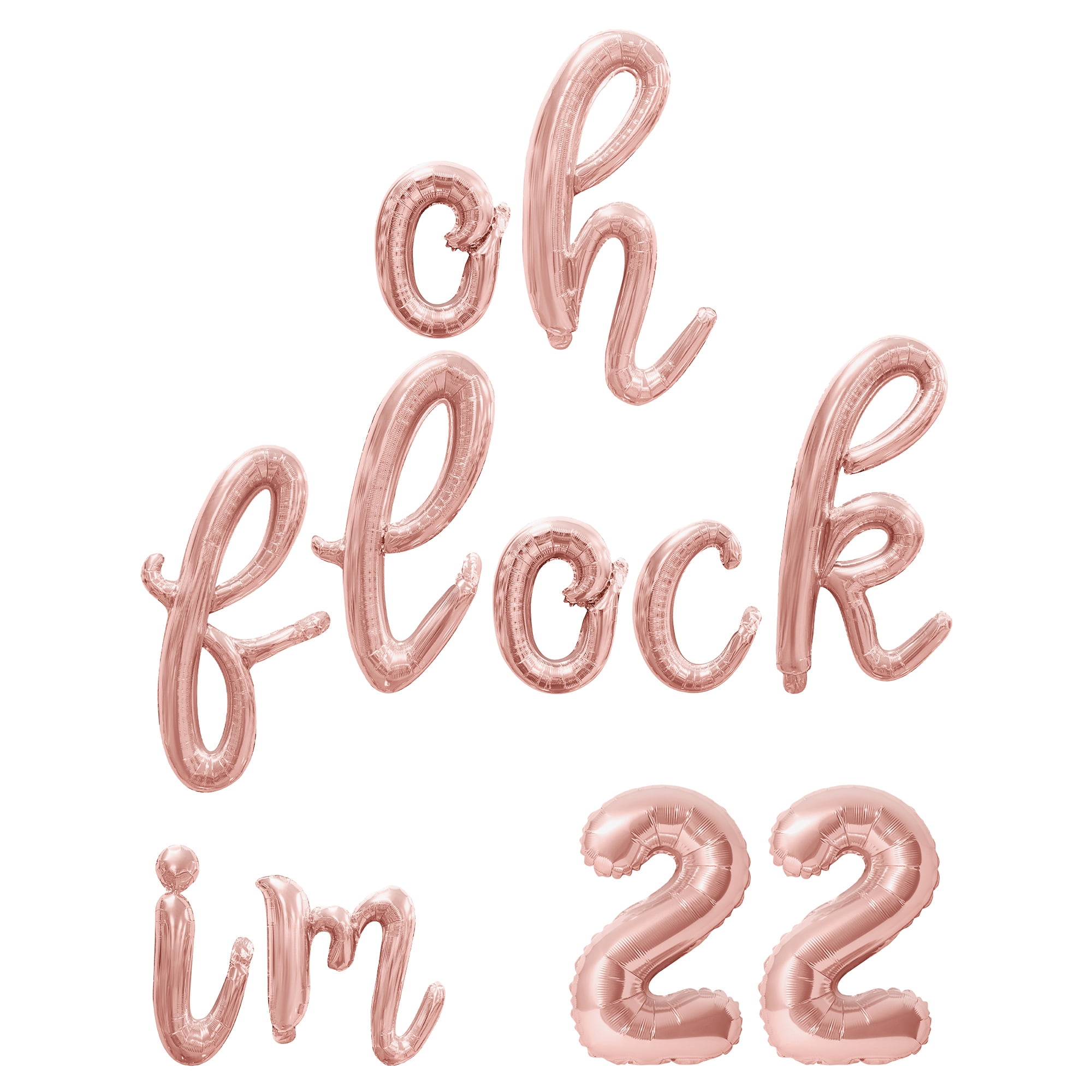 Cursive Script Letter & Number Balloons - OH FLOCK IM 22 16" Inch ...