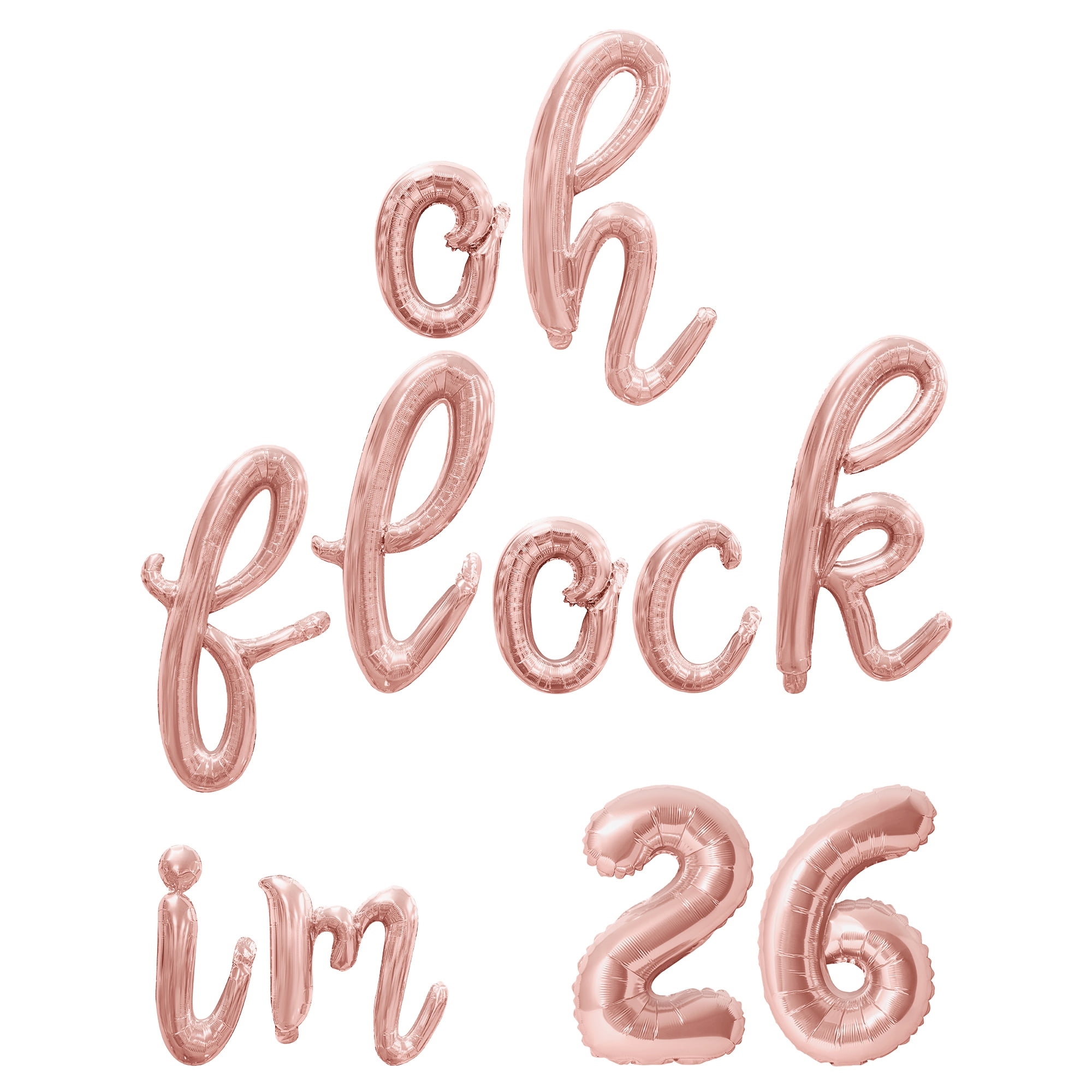 Cursive Script Letter & Number Balloons - OH FLOCK IM 26 16" Inch ...