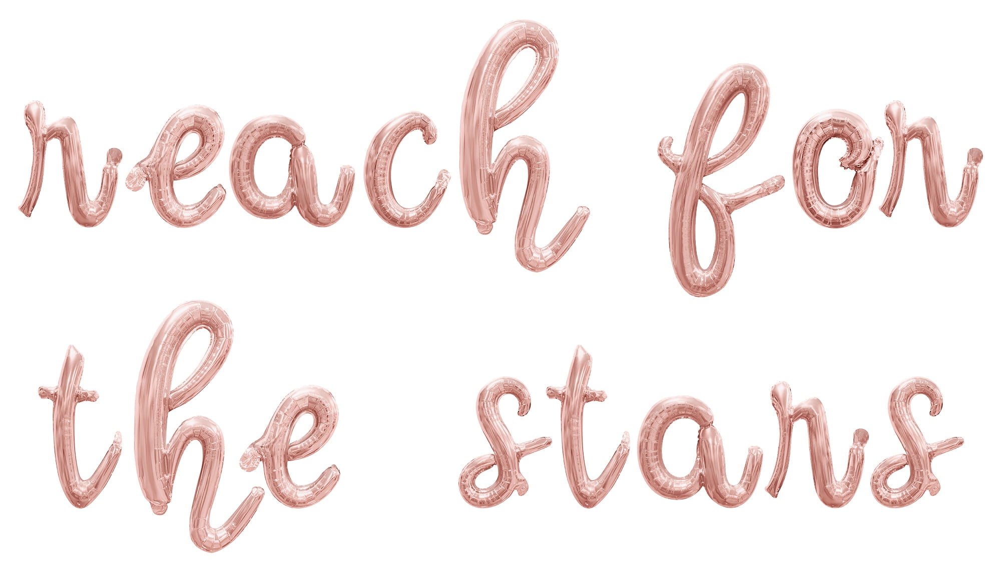 Cursive Script Letter & Number Balloons - REACH FOR THE STARS 16" Inch ...