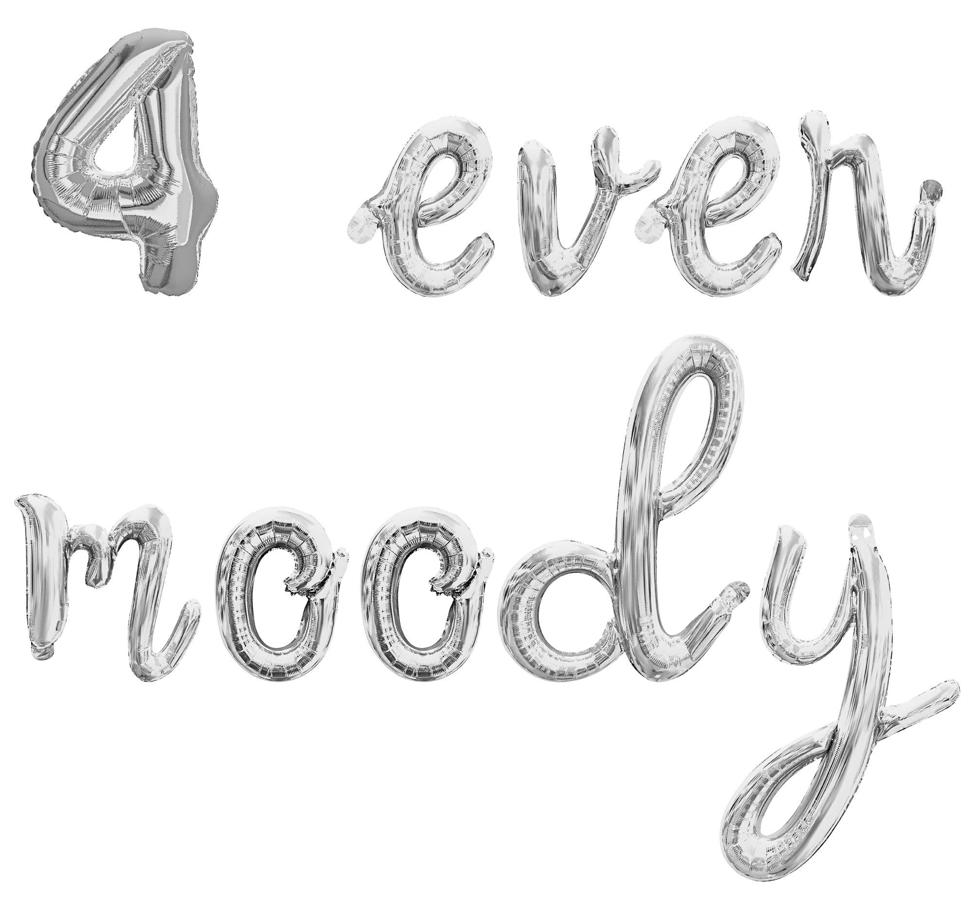 Cursive Script Letter and Number Balloons - 4 EVER MOODY 16" Inch ...