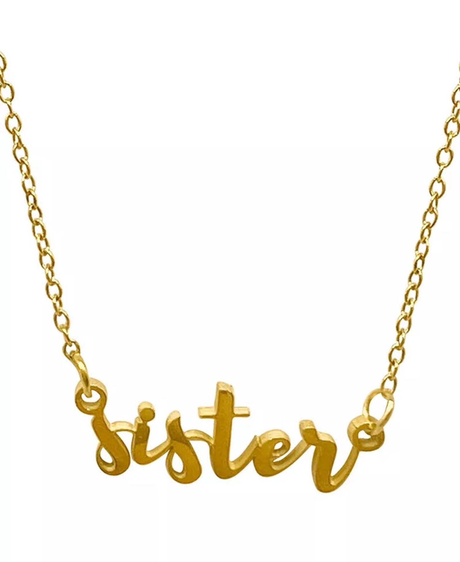 Cursive Sister Necklace - Walmart.com