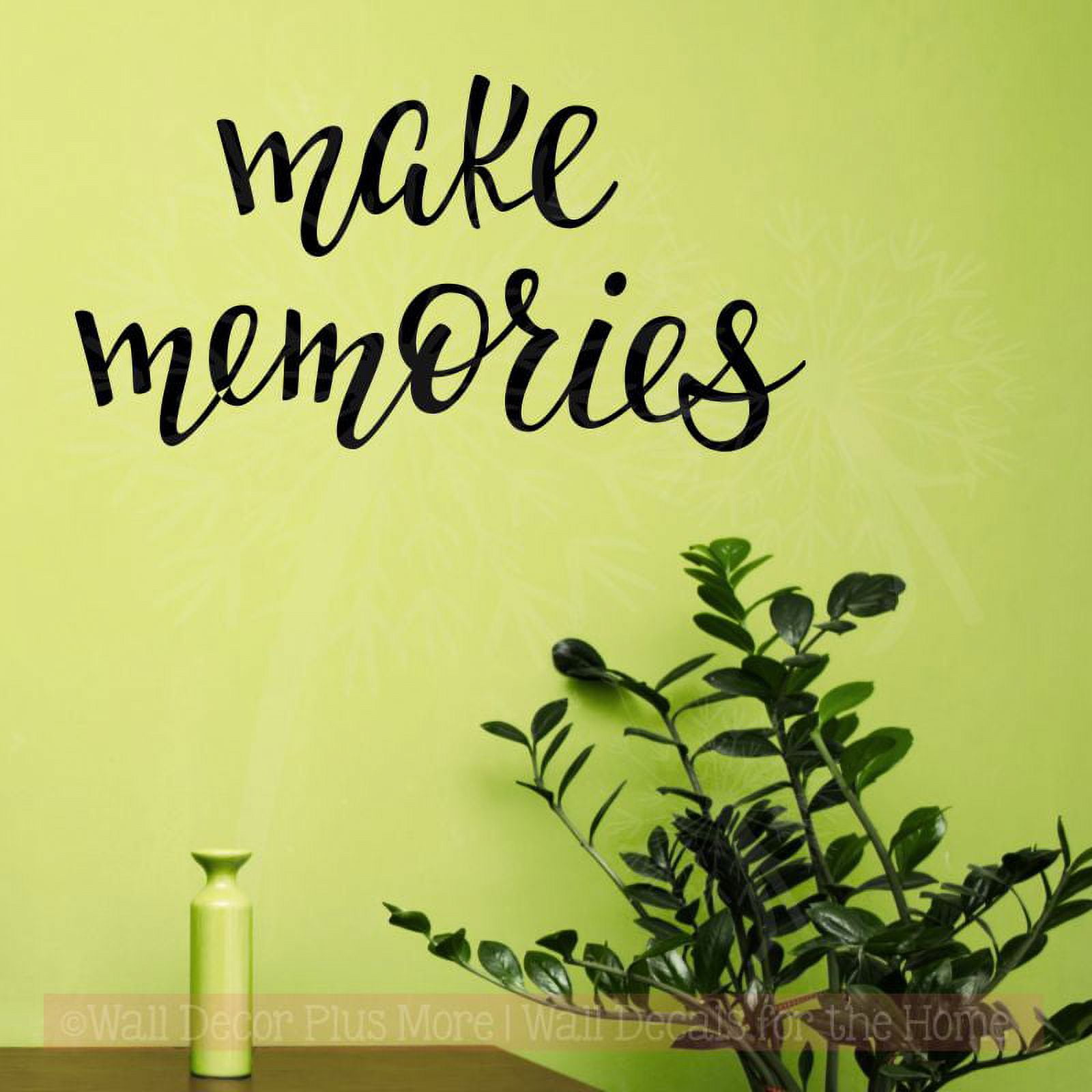 Cursive Wall Words Vinyl Lettering Make Memories Family Wall Quote ...
