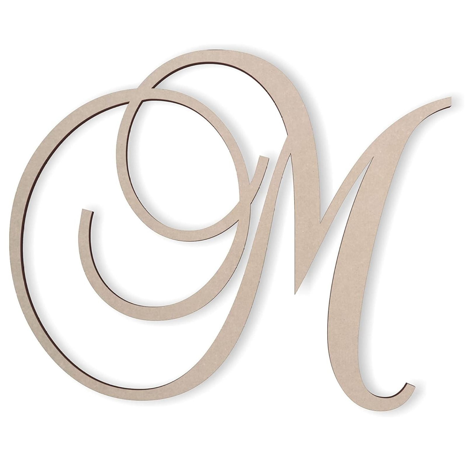 Cursive Wood Letter M Wall Hanging Decor – Premium Letters for Wall ...