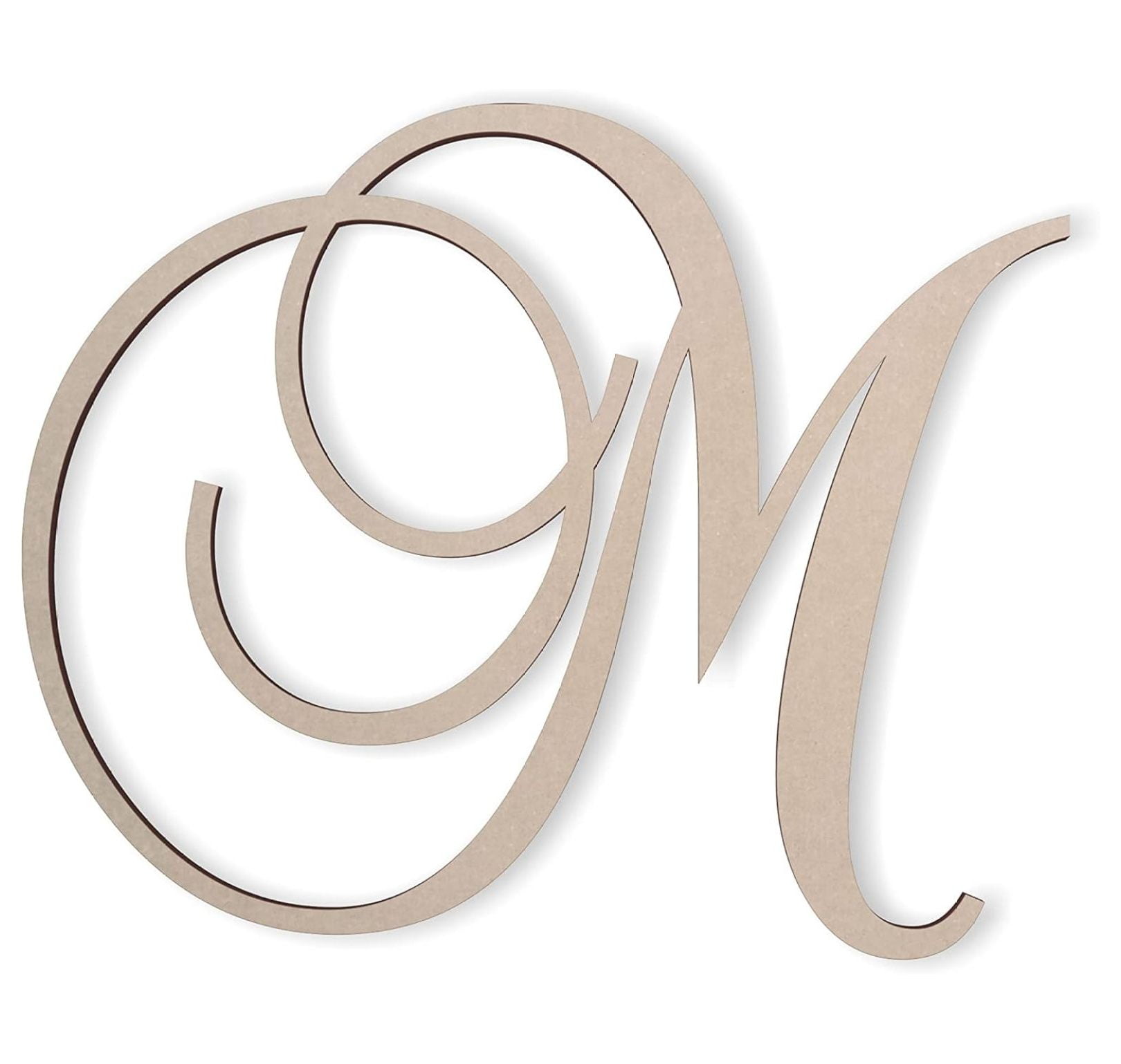 Cursive Wood Letter M Wall Hanging Decor – Premium Letters for Wall ...
