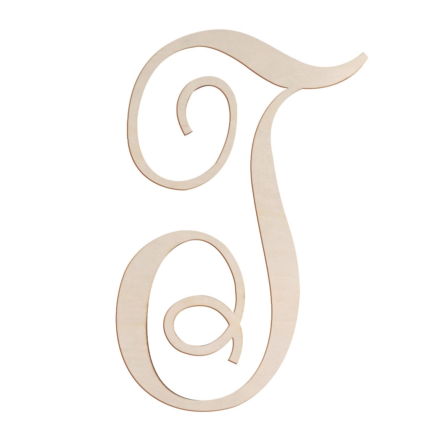 Cursive Wooden Letters T for Wall Decor 14 Inch Large Wooden Letters ...