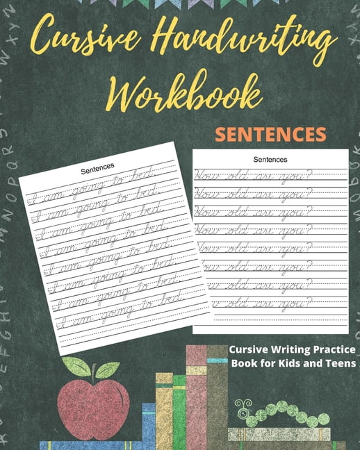 Cursive Writing Books for Kids Cursive Handwriting Workbook Sentences ...