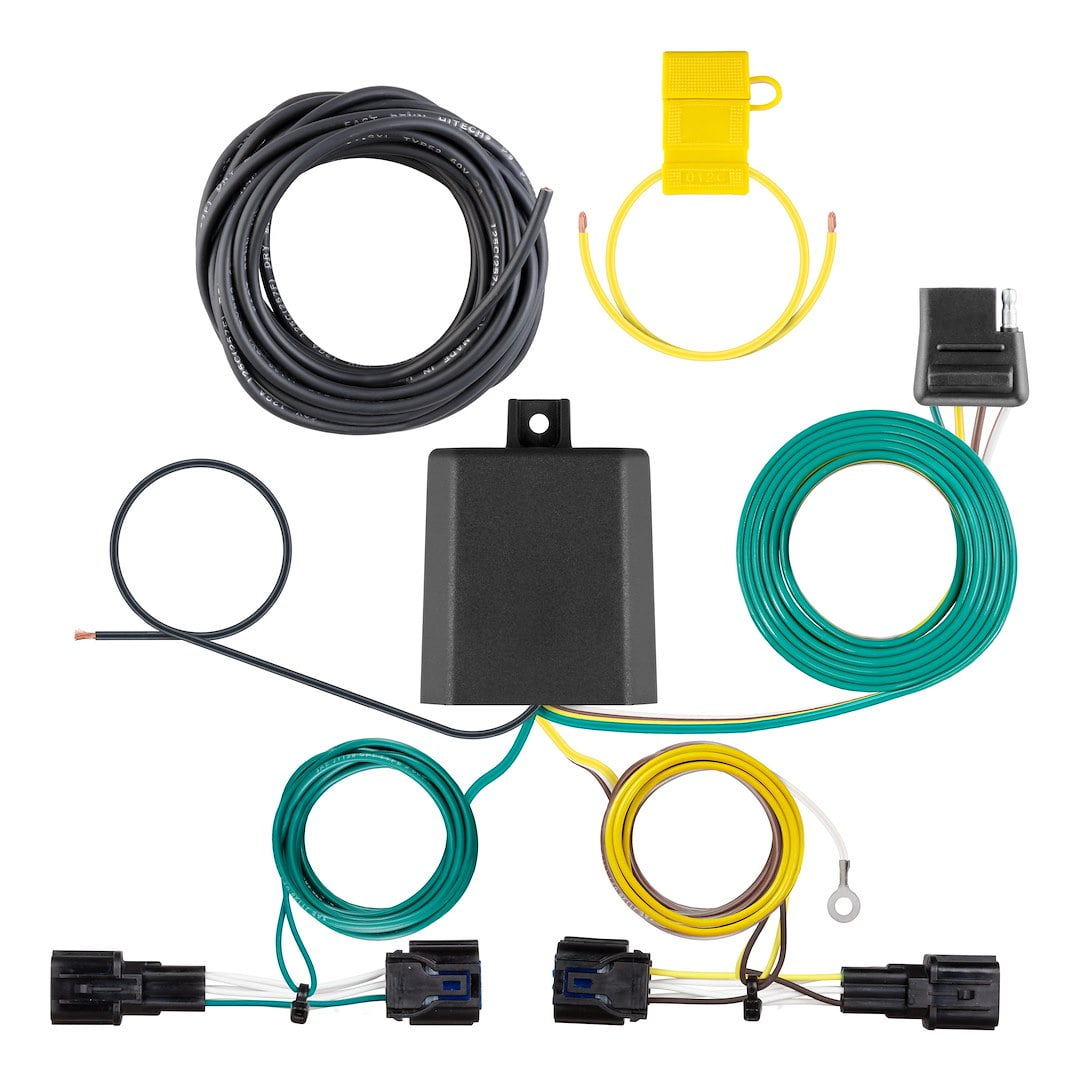 Curt 56490 Trailer Wiring T Connector w/4-Way Flat Trailer Connector ...