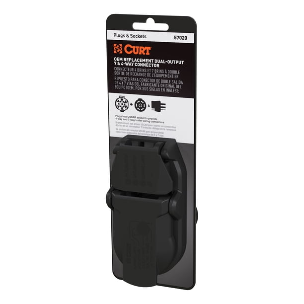 CURT 57020 OEM Replacement Dual-Output Vehicle-Side 7-Pin, 4-Pin ...