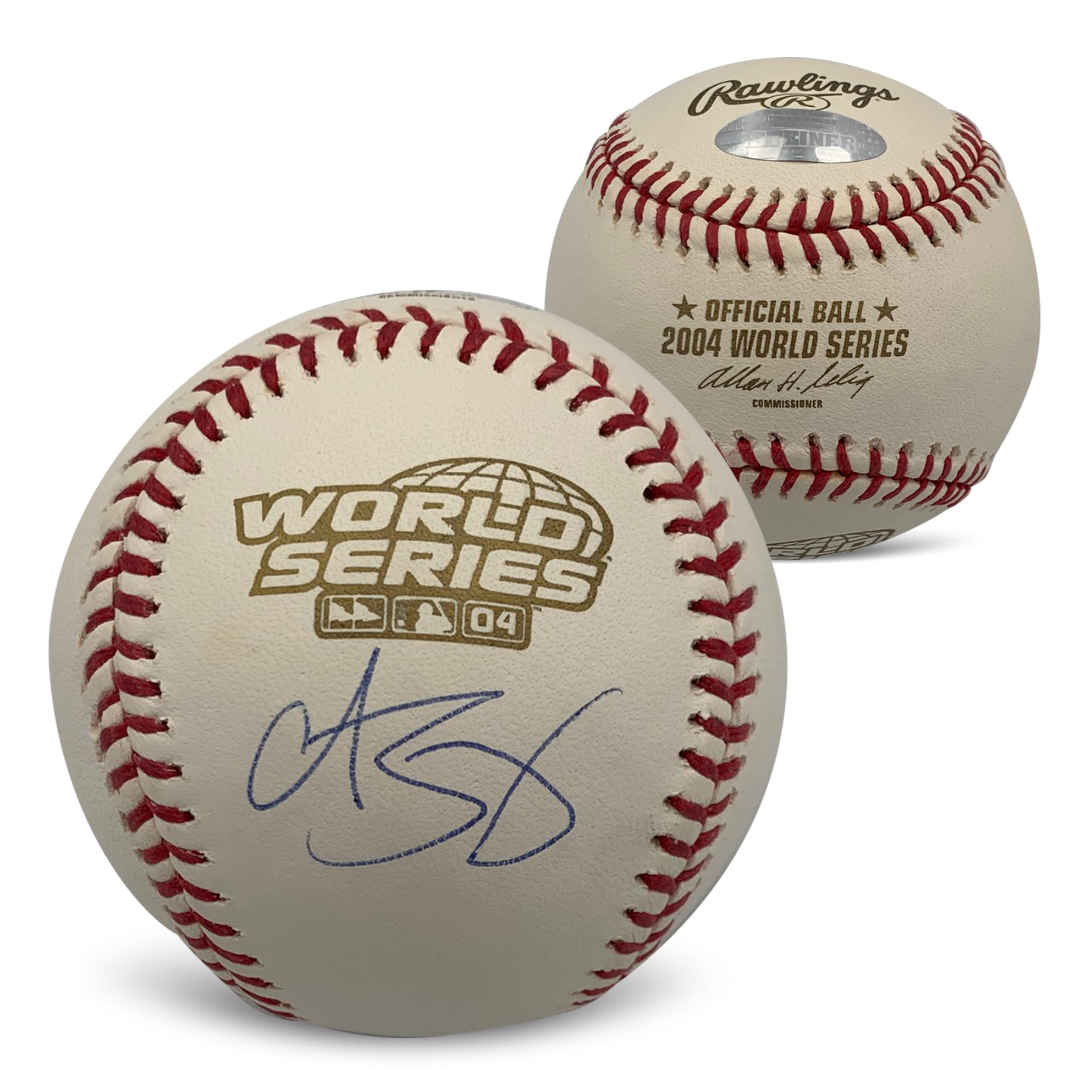 Curt Schilling Autographed 2004 World Series Signed Baseball Steiner ...