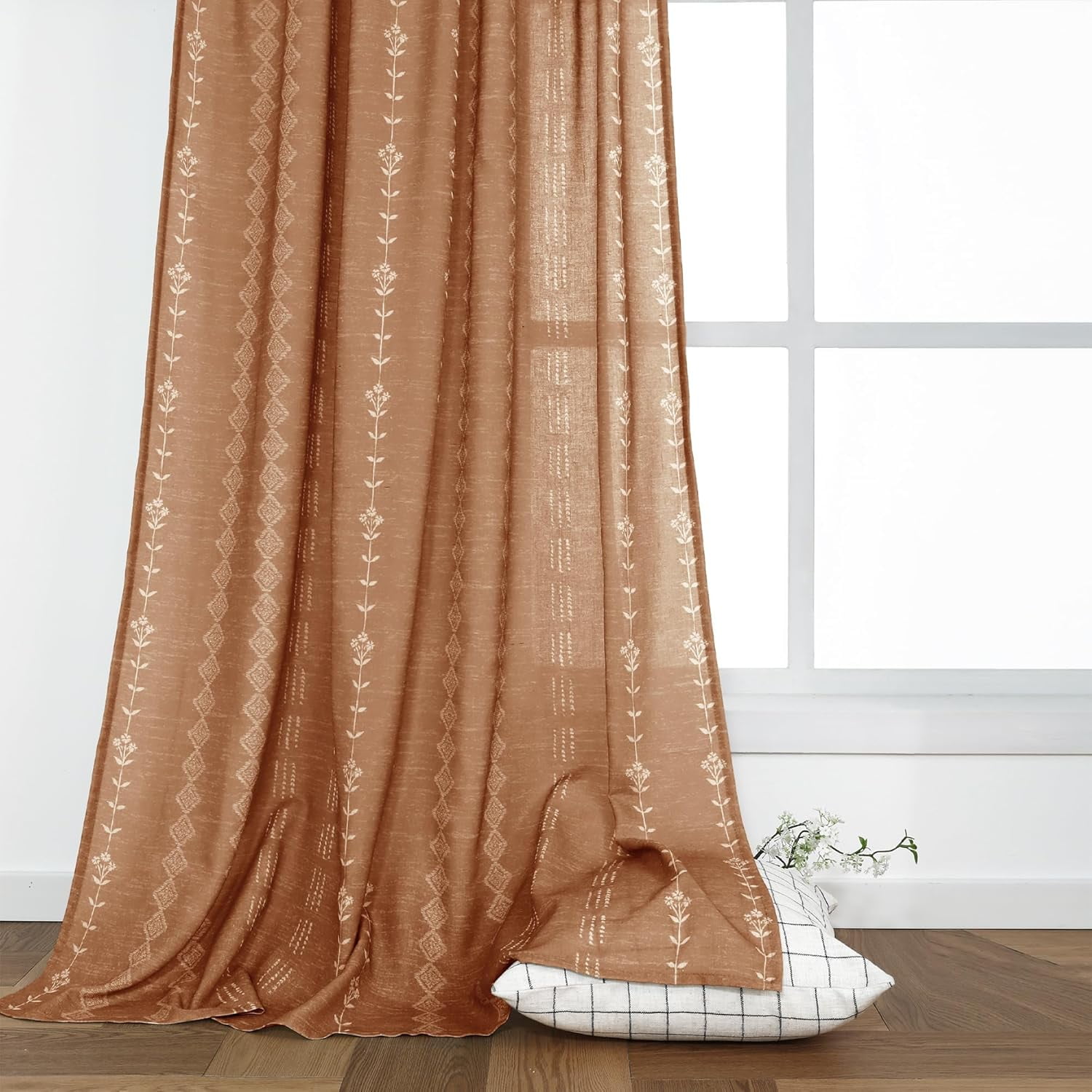 Curtain 2 Panel Patterned Curtain for Living Room Bedroom Vintage ...