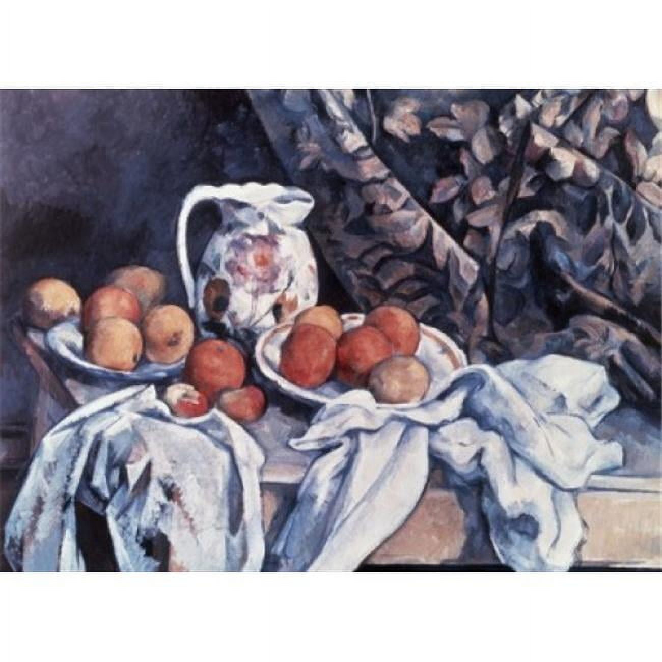 Curtain Carafe & Fruit Still Life with Drapery 1899 Paul Cezanne 1839 ...