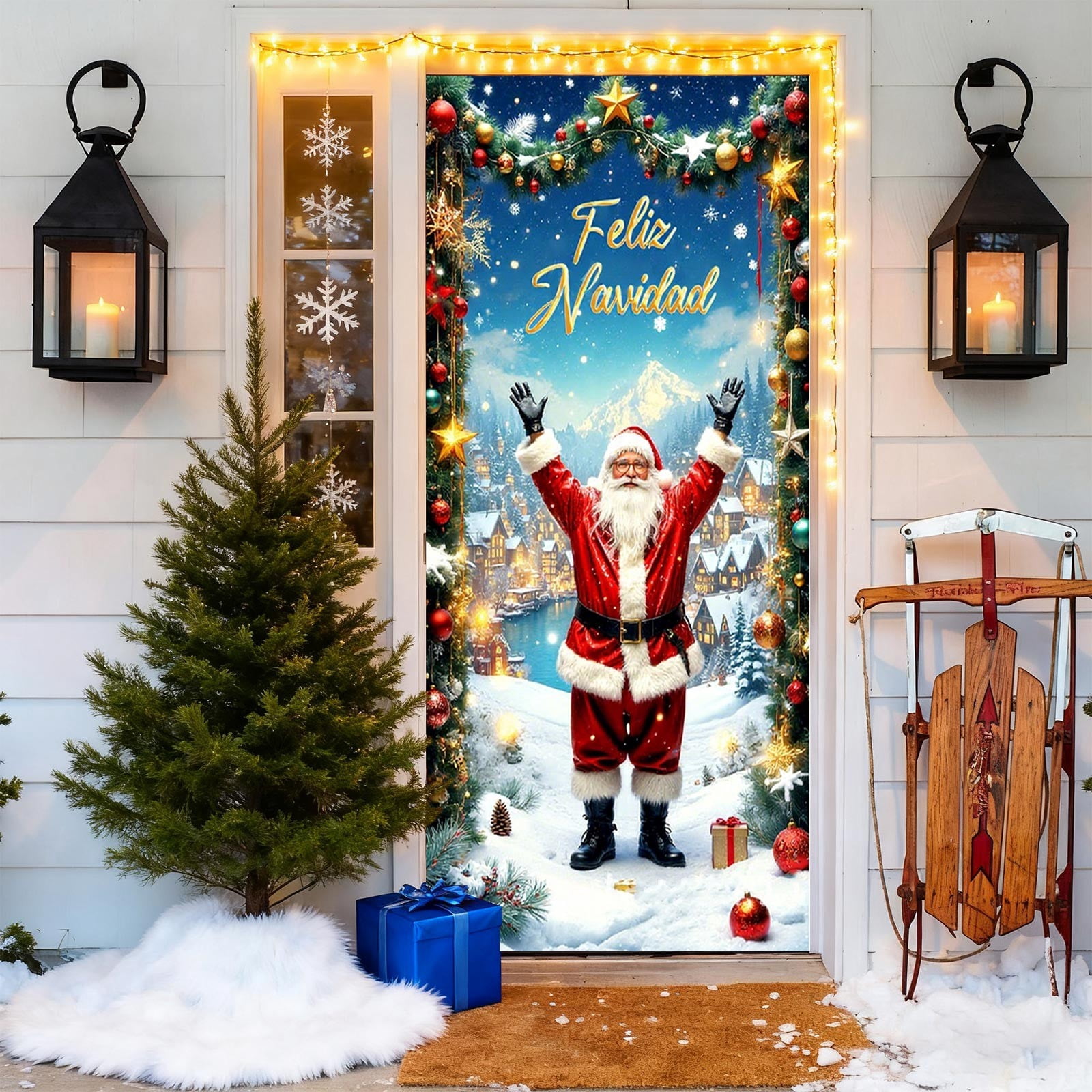 YZEGDCH Privacy Door Curtain， Hanging Front Door, Thermal Insulated ...
