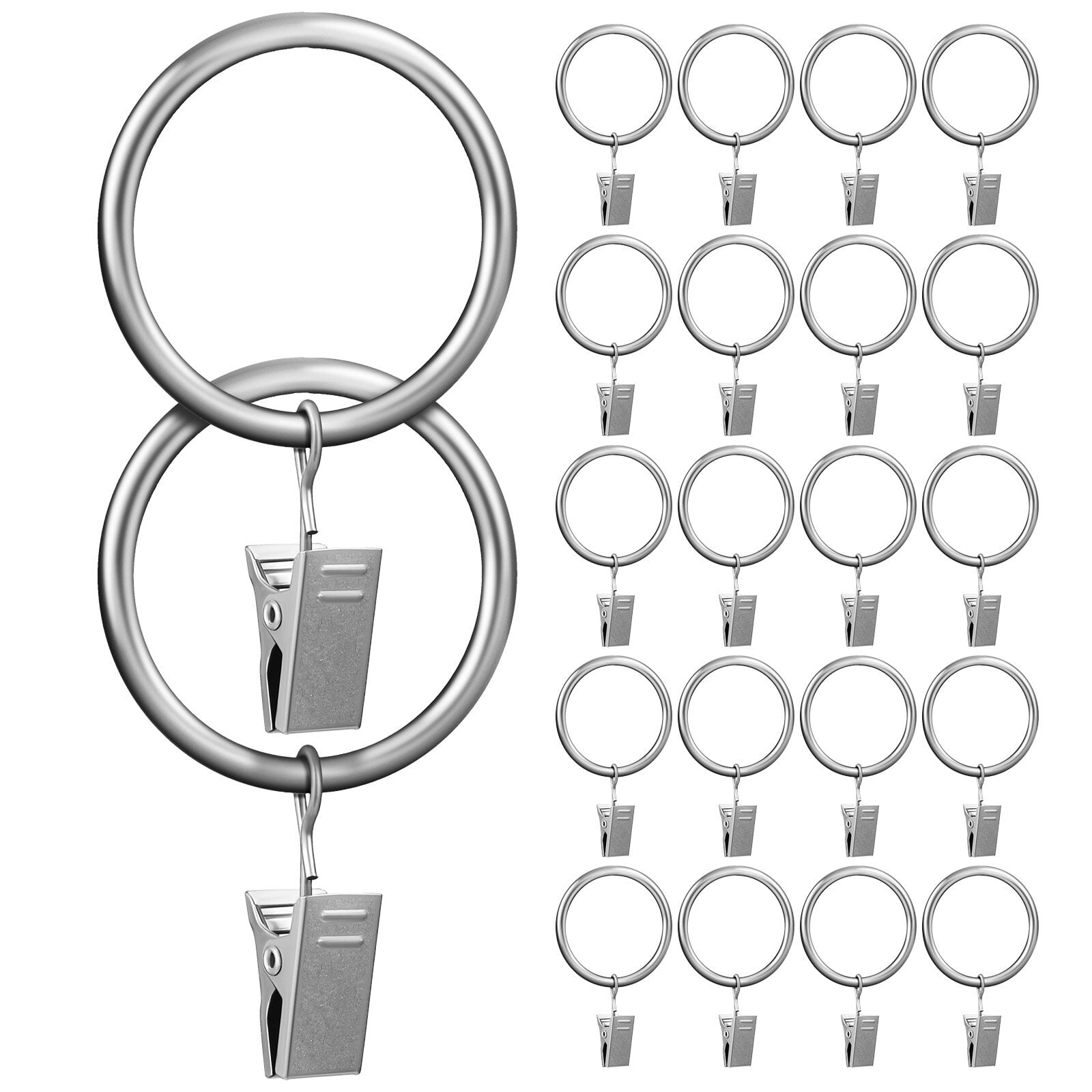 Curtain Clips Rings Hooks Metal Clip Drapery Shower Ring Hangers Hook ...