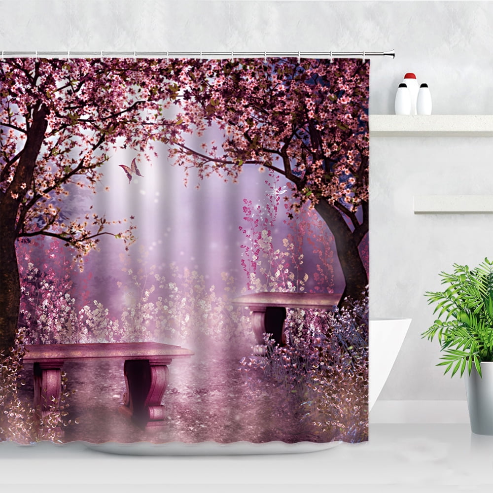 Curtain Cloth Decor Backdrop Scenery Tale Fairy Butterfly Tree Flowers ...