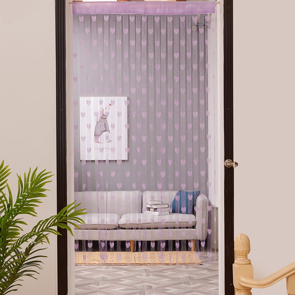 Curtain,Door Window Divider String 50x2 00cm Curtain Curtain Love Sheer ...