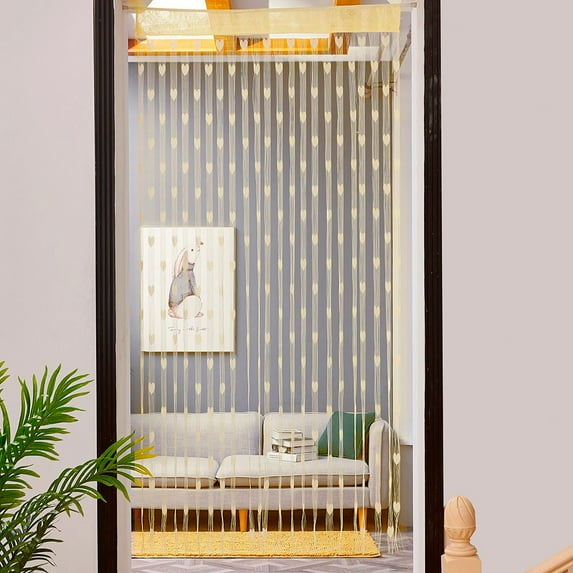Curtain,Door Window Divider String 50x2 00cm Curtain Curtain Love Sheer ...