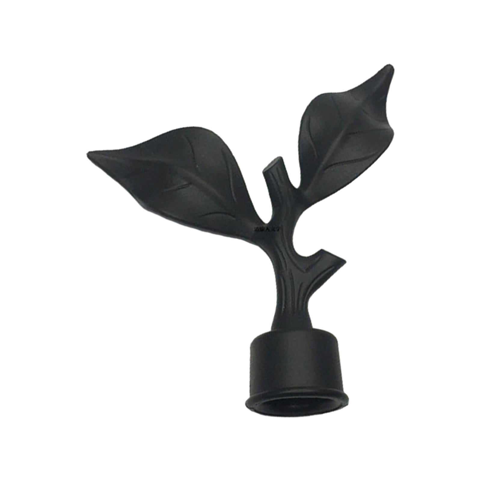 Curtain Finials Only, 4Pcs Black Drapery Rail Pole Head Cap Window ...