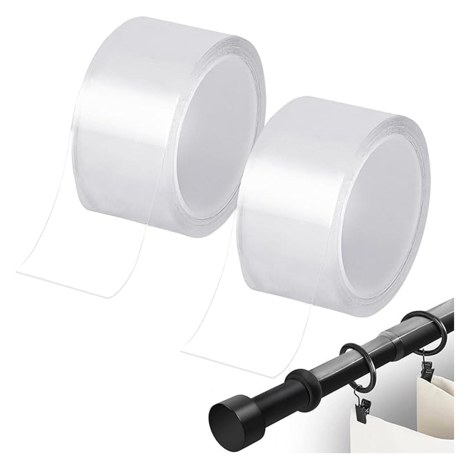 Curtain Glide Tape, 1.18 Inch×16.4 Ft Drapery Ring Glide Tape, Smooth ...