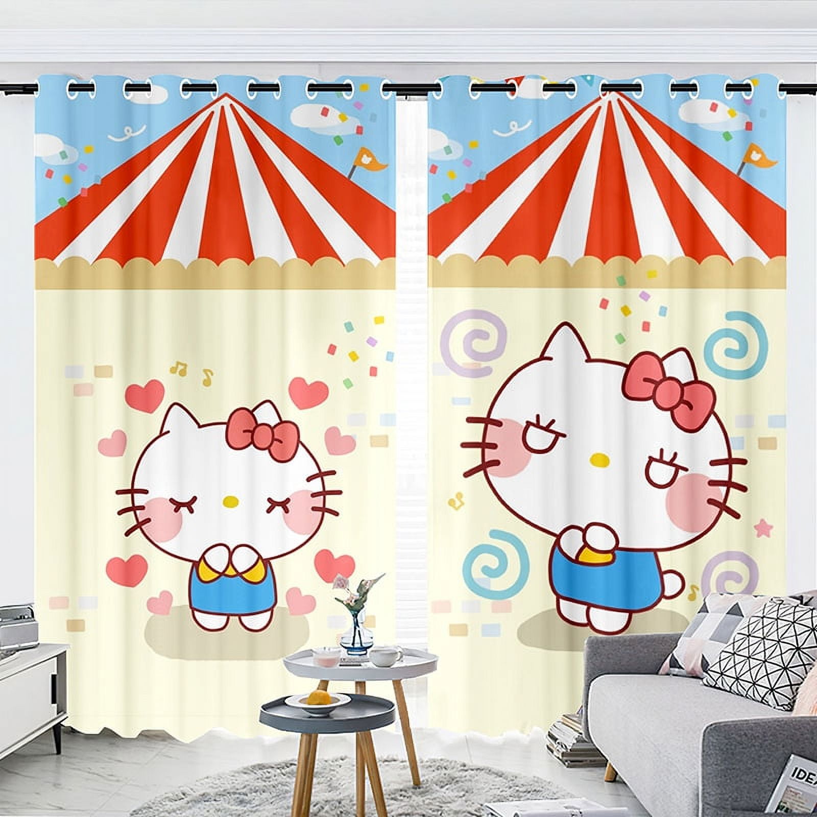 Curtain Hello Kitty Blackout Cartoon Cute Children‘s Room Girl Bedroom Bay Window Kindergarten ...