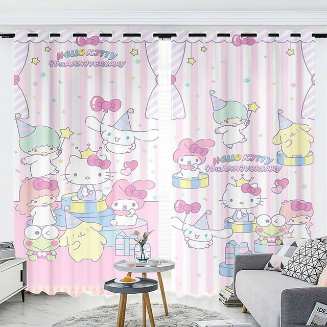 Curtain Hello Kitty Blackout Cartoon Cute Children‘s Room Girl Bedroom ...