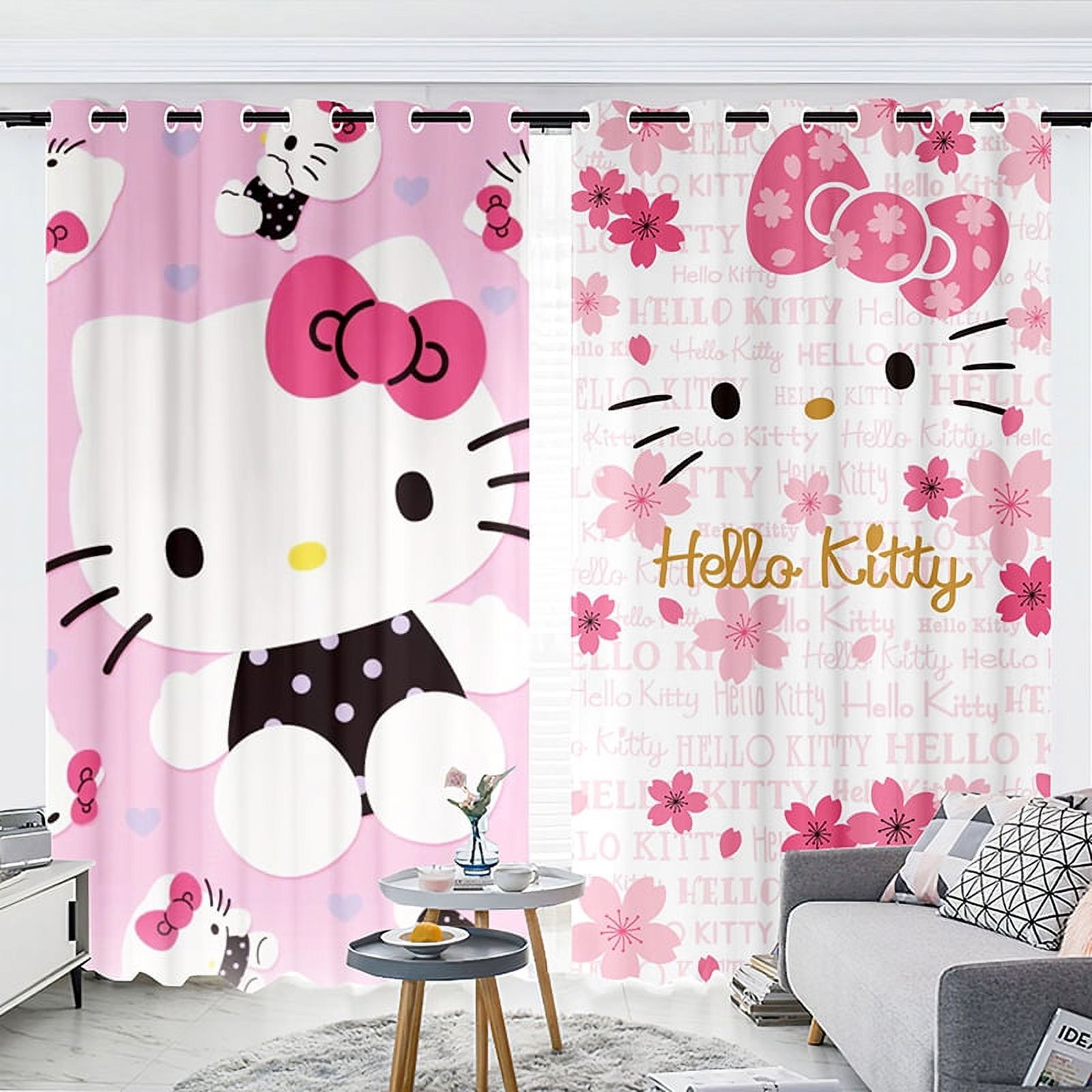 Curtain Hello Kitty Blackout Cartoon Cute Children‘s Room Girl Bedroom Bay Window Kindergarten ...