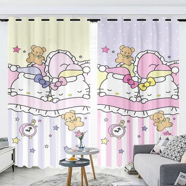 Curtain Hello Kitty Blackout Cartoon Cute Children‘s Room Girl Bedroom ...